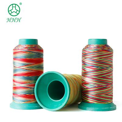 Cina Calzature di alta tenacia colore arcobaleno poliestere cotone ricamo filo di cucitura di nylon OEM ODM in vendita