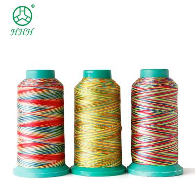 Cina Calzature di alta tenacia colore arcobaleno poliestere cotone ricamo filo di cucitura di nylon OEM ODM in vendita