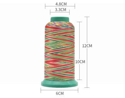 Cina Calzature di alta tenacia colore arcobaleno poliestere cotone ricamo filo di cucitura di nylon OEM ODM in vendita