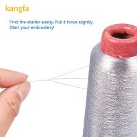 China 100% Polyester Metallic Yarn Silver Sewing Thread for Garment Accessories Send Sample for sale