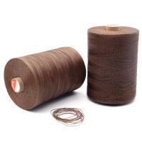 China Black 0.6mm 1mm 100% Polyester Flat Waxed Braided Thread for Leatherware Waterproof for sale