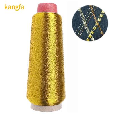 Cina 125g Materiale cono 100% poliestere ricamo metallico Filato MS Tipo oro puro 150D 120D per la maglieria in vendita
