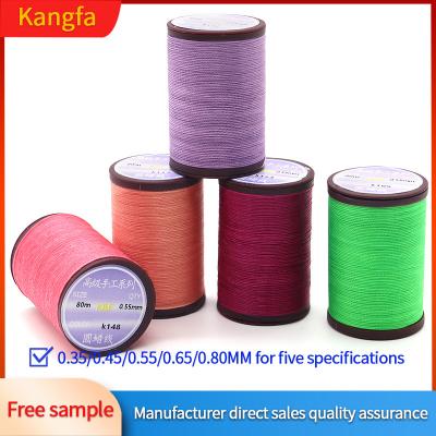 Cina 80m/Cone Kangfa Filato artigianale WEIXIN Filato di poliestere cerato 0,8mm per la fabbricazione di gioielli in vendita