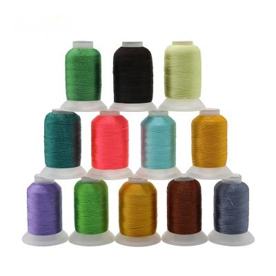Cina 40 colori 100% poliestere ricamo filato set kit 120d/2 500m per cucitura Quilting in vendita