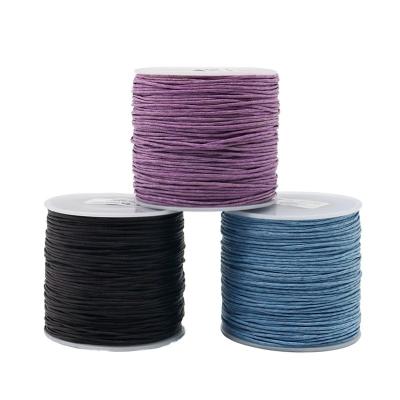 中国 1mm コットン 編織糸 カラフル ワックス 糸 ユニバーサル ハンド 編み ジュエリー 販売のため