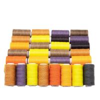 China Chemical-Resistant Polyester Waxed Sewing Thread for Customized Flat Wax Thread for sale