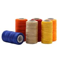 China Chemical-Resistant Polyester Waxed Sewing Thread for Customized Flat Wax Thread for sale