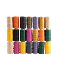 China Chemical-Resistant Polyester Waxed Sewing Thread for Customized Flat Wax Thread for sale