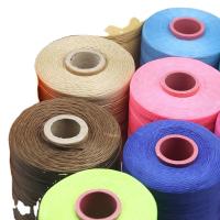 China Sample 400g Flat Wax Thread Braided 0.7mm Waxed Thread Polyester Material 210D/16 Threads Waxed for sale