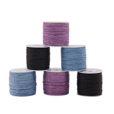 Cina 100% cotone rotolo cordone a cera filo cordone stringa cintura per gioielli realizzazione cono di plastica in vendita