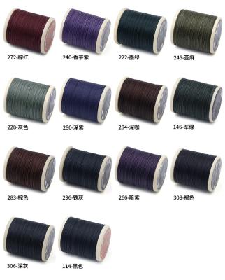 Cina Cucitura a mano 30g Un rotolo di filo di cera rotonda per artigianato di cuoio fai da te Poliestere 0.55MM in vendita