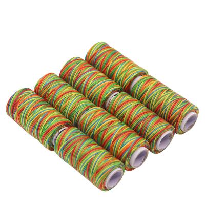 China Leder Accessoires 1mm 150D Leder Waxdraad en Duurzaam voor 50m Regenboogkleur Te koop