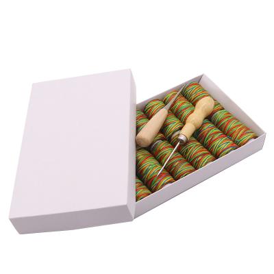 China Leder Accessoires 1mm 150D Leder Waxdraad en Duurzaam voor 50m Regenboogkleur Te koop