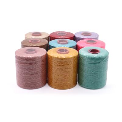 Cina Alta tenacità 100% filato di poliestere piatto con cera filato a treccia 0,8 mm 1 mm impermeabile nero in vendita