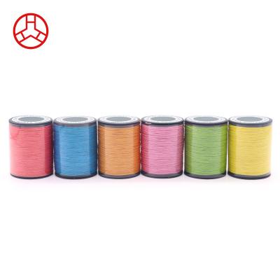 China Tejido a mano 0,55 mm hilo de lino encerado 120 m en 40 colores para proyectos de macrame en venta