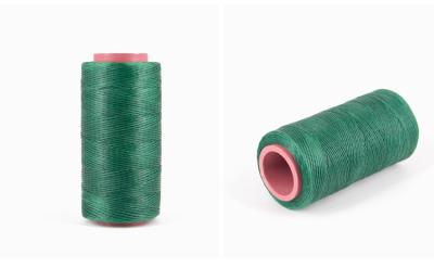 Chine 210D/16 Haute ténacité 200M Fil plat en polyester ciré 1 mm Pour chaussures cuir à coudre à vendre