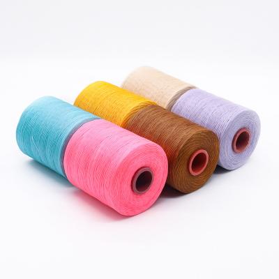 Chine 210D/16 Cordon de fil de polyester à cire plat 1 mm pour la fabrication de chaussures à motif teint à vendre