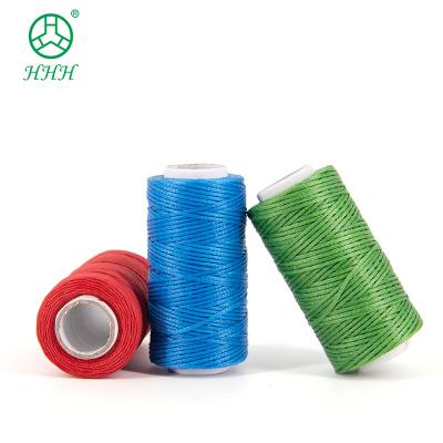 Cina Filato di poliestere nero impermeabile piatto a cera intrecciato per utensili di pelle 0,45 mm Cucitura in vendita