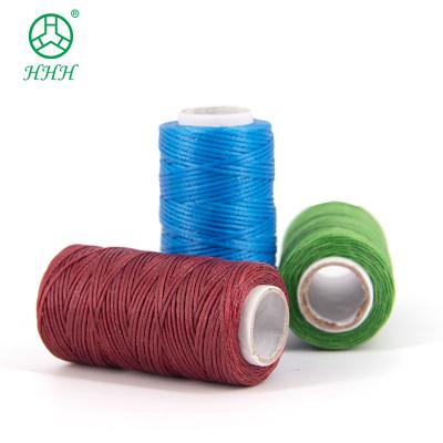 Cina Filato di poliestere nero impermeabile piatto a cera intrecciato per utensili di pelle 0,45 mm Cucitura in vendita