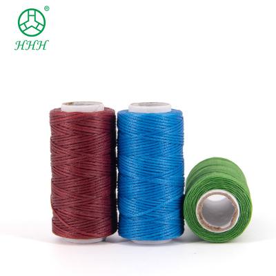 Cina Filato di poliestere nero impermeabile piatto a cera intrecciato per utensili di pelle 0,45 mm Cucitura in vendita