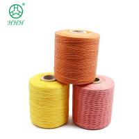 China Chemical Resistance Pattern Dyed Polyester Braid Waxed Thread For Bracelets Leather for sale