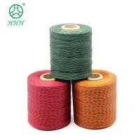 China Chemical Resistance Pattern Dyed Polyester Braid Waxed Thread For Bracelets Leather for sale