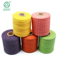 China Chemical Resistance Pattern Dyed Polyester Braid Waxed Thread For Bracelets Leather for sale