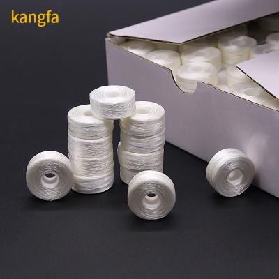 Cina 75D/2 taglia L 144 pezzi/scatola Poliestere ad alta tenacità Bianco Nero Filato di bobina per macchine in vendita