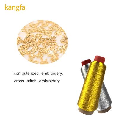 Cina 3300 Yards Fitti di ricamo metallici Linea di filo di seta resistente per sovrapposizioni decorative in vendita
