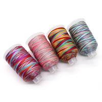 China 250g Multicolor Rainbow Thread 100% Polyester For Weaving Crafts Domestic Sewing Thread for sale