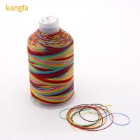 China 250g Multicolor Rainbow Thread 100% Polyester For Weaving Crafts Domestic Sewing Thread for sale