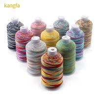 China 250g Multicolor Rainbow Thread 100% Polyester For Weaving Crafts Domestic Sewing Thread for sale