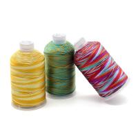 China 250g Multicolor Rainbow Thread 100% Polyester For Weaving Crafts Domestic Sewing Thread for sale