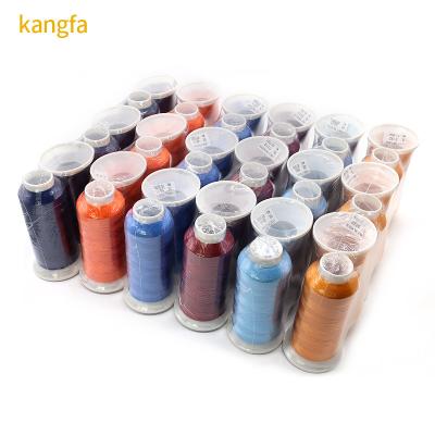 Cina Basso MOQ 120D / 2 4000Y Spedizione rapida Filato di poliestere per macchina di ricamo 720 colori in vendita