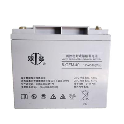 China 12V40Ah Shuangdeng 6-GFM-40 loodzuurbatterij voor oplaadbare UPS-stroomcommunicatie Te koop