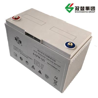 China 12V120Ah Shuangdeng 6-GFM-120 loodzuurbatterij voor zonne-energieopslag Te koop