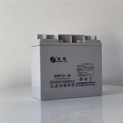 Cina Sacred Sun SP12-18 12V18Ah Batteria per sistema di accumulo di energia solare e di alimentazione UPS stabile in vendita