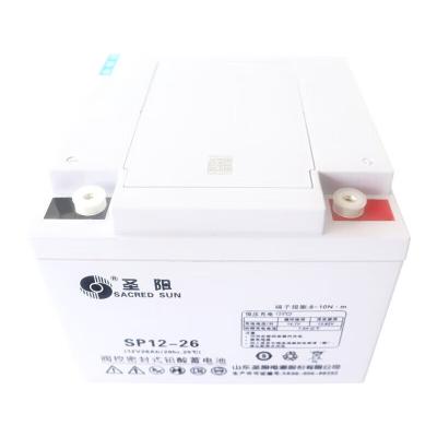 Cina Sacred Sun SP12-26 Batteria al piombo acido 12V26Ah Per UPS Sistema di alimentazione di accumulo di energia solare in vendita