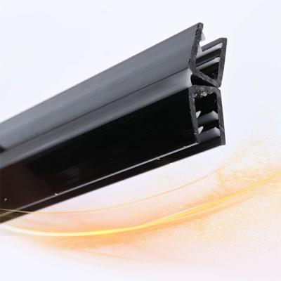 China Direct Manufacturer PVC Plastic Transition Strips Budget-friendly Door Seal Bottom Channel Home Use Bathroom Rubber Glass for sale