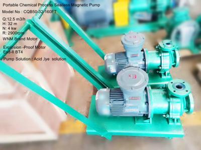 China Partable  chemical process sealless Magnetic pump. for sale