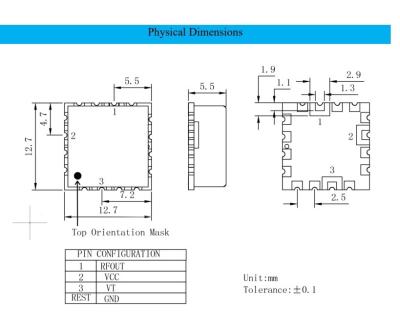 중국 5V INNOTION YSGM32053235B 10dBm 통합 회로 IC 칩 동축 공명 오시레이터 전자 부품 opp 가방 포장 판매용