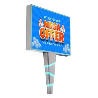 China Eenvoudige installatie 8000 nits IP65 p6 staal led billboard buiten advertenties Te koop