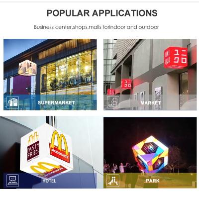 China Outdoor Waterproof Advertising Led Cube Screen , P2.5 Pixel Led Cube Display for sale