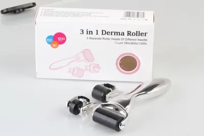 China OEM/ODM customized brand 3 In 1 Drs Derma Roller For Anti Aging Stainless Steel Titanium for sale