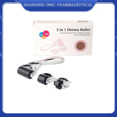 Cina OEM/ODM personalizzato Dermaroller per la pelle impeccabile 1 5 mm Aghi in titanio di grado medico in vendita
