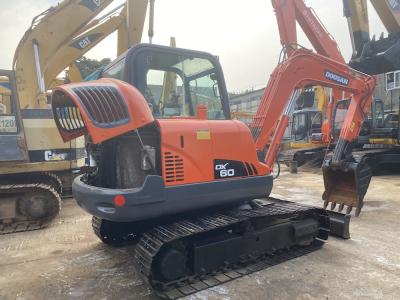 China 6 Ton DX60 0.2m3 Second Hand Hydraulic Crawler Excavator With Doosan Bucket for sale
