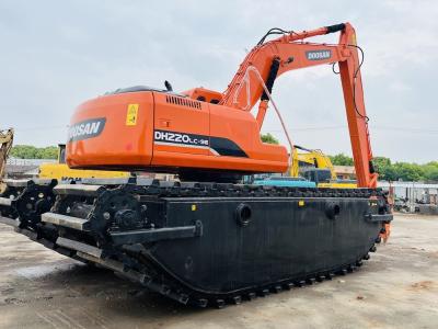 China Doosan Used Amphibious Excavator DH220LC-9E With 1 m³ River Cleaning Machine Long Reach Boom Second Hand Excavator for sale