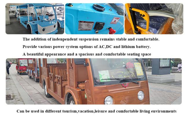 Chinese Sightseeing Carts Tourist Electric Shuttle Bus, 4 Wheel Amusement Park Sightseeing Car