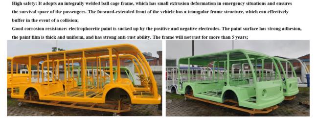 Chinese Sightseeing Carts Tourist Electric Shuttle Bus, 4 Wheel Amusement Park Sightseeing Car