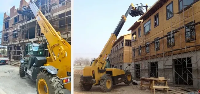 2024 4WD Telescopic Boom Diesel 3 Ton Telescopic Forklift Telehandler with 7m Lifting Hight with Hydraulic Fork/Breaker Hammer